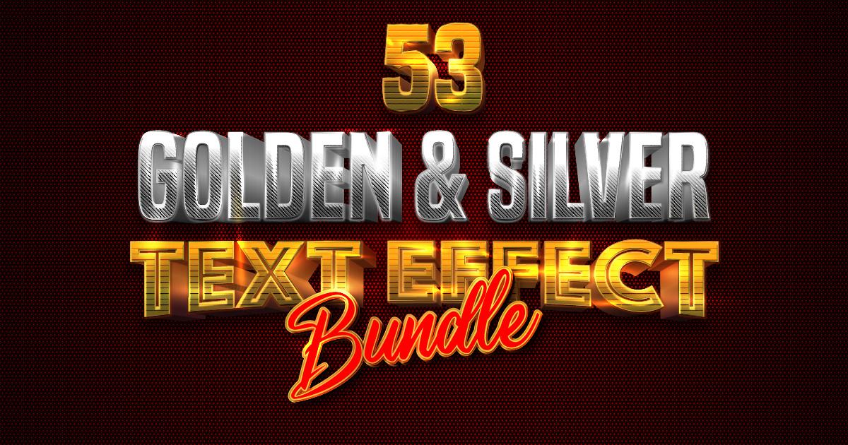 Metallic Golden & Silver Bundle Bundle · Creative Fabrica