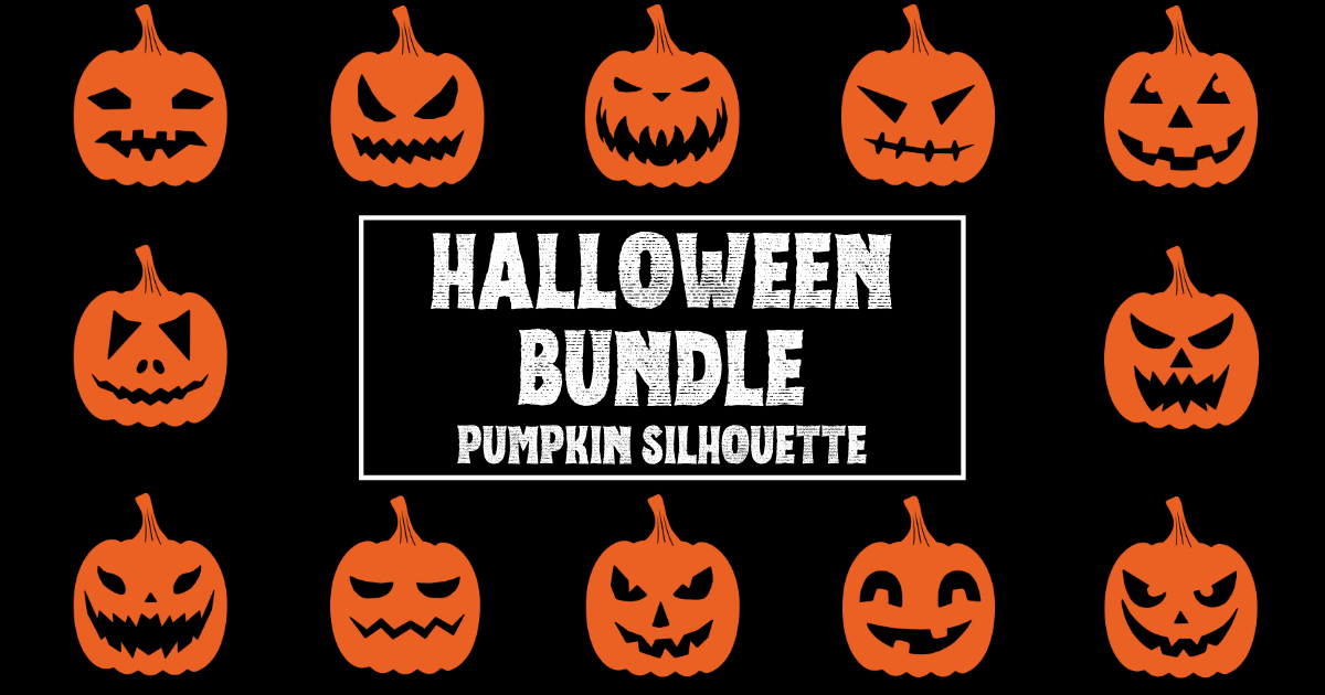 Halloween Pumpkin Silhouette Bundle · Creative Fabrica