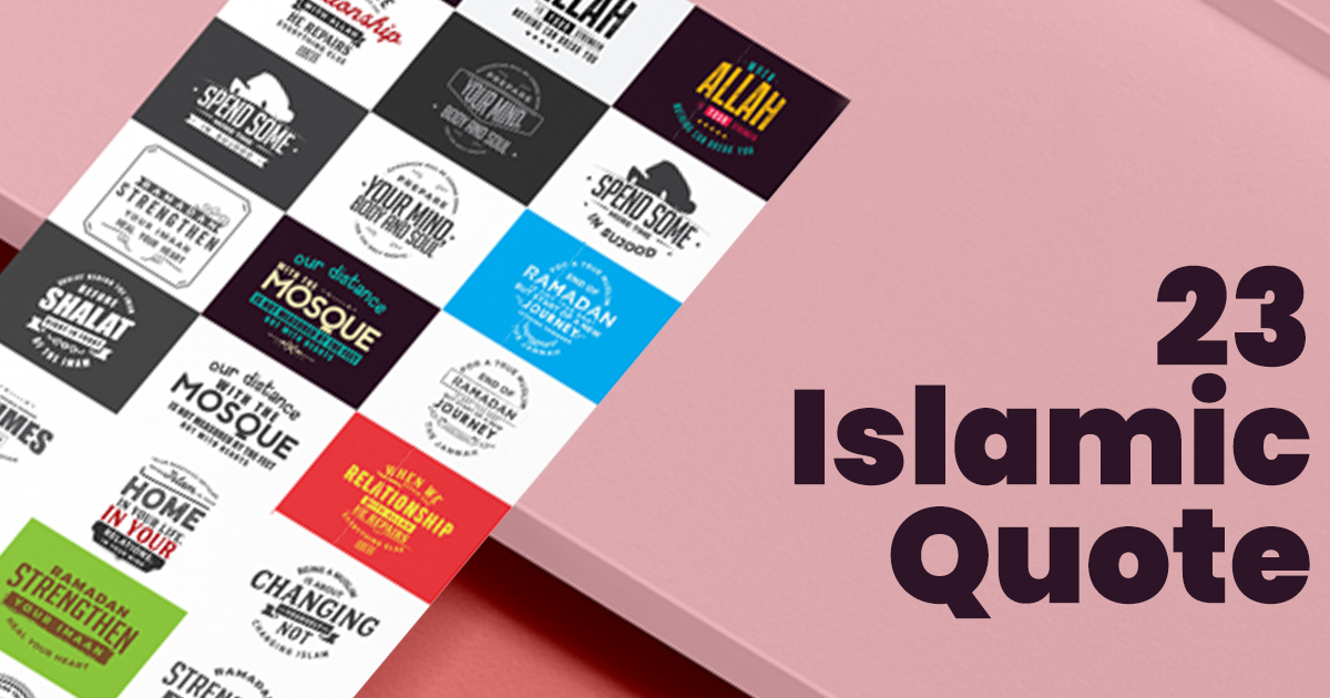23 Islamic Quote Bundle Bundle · Creative Fabrica