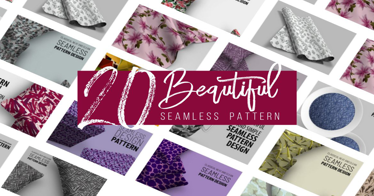 20 Beautiful Seamless Patterns Bundle Bundle · Creative Fabrica