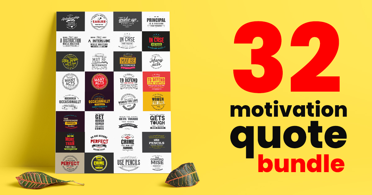 32 Motivational Quotes Bundle Bundle · Creative Fabrica