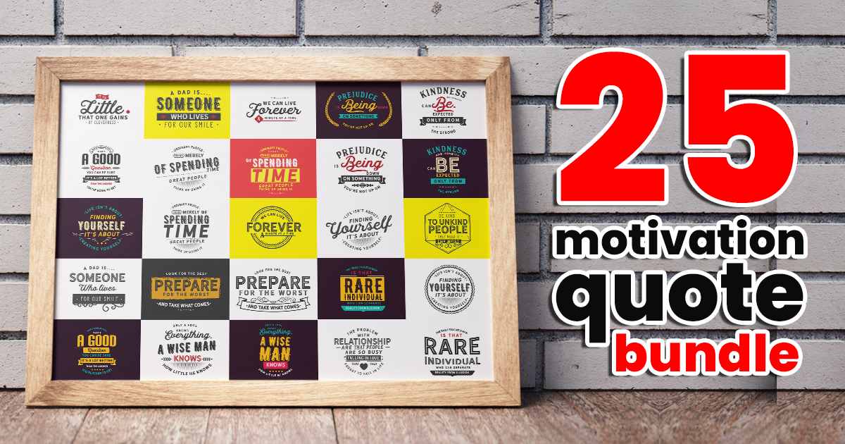 25 Motivational Quotes Bundle Bundle · Creative Fabrica