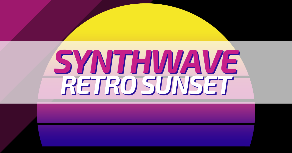 Synthwave Retro Sunset Bundle Bundle · Creative Fabrica