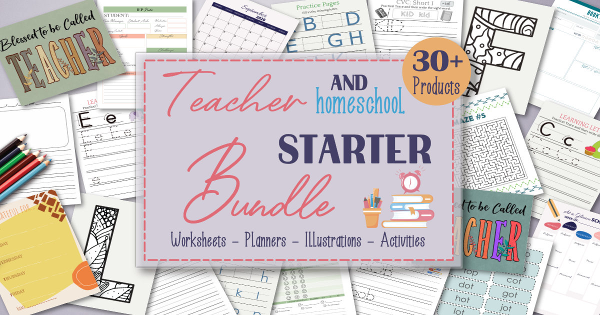 Teacher and Homeschool Starter Bundle Bundle · Creative Fabrica