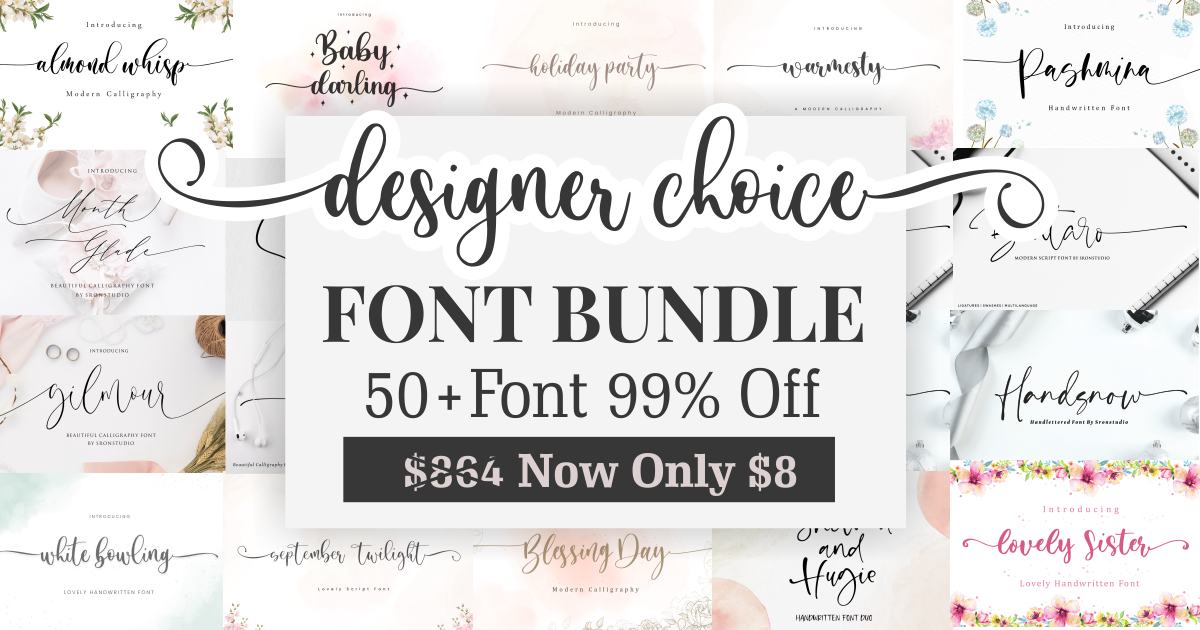 Designer Choice - Font Bundle Bundle · Creative Fabrica