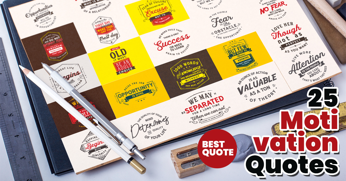 25 Motivation Quotes Bundle · Creative Fabrica