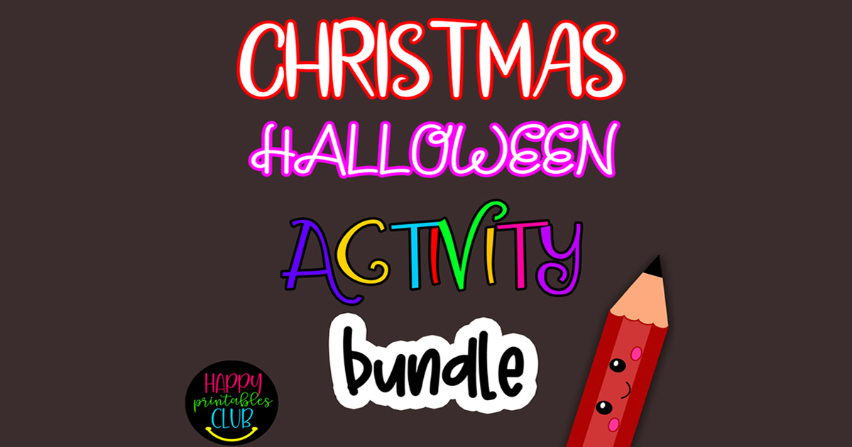 Christmas Halloween Activity Bundle Bundle · Creative Fabrica