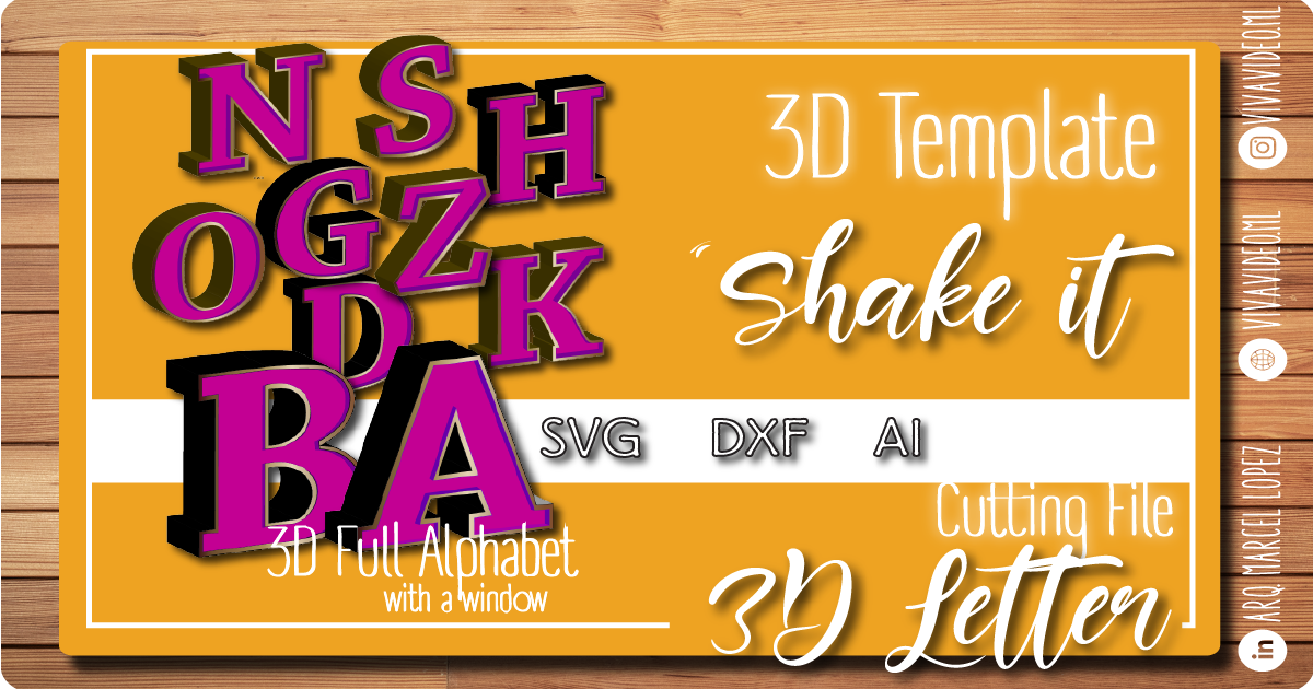 Full Alphabet 3D Shaker Bundle Bundle · Creative Fabrica