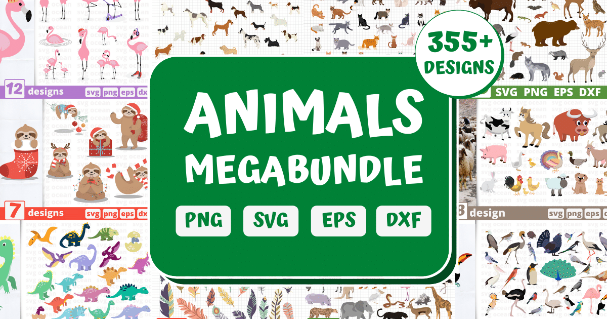 Huge Animals Mega Bundle Bundle · Creative Fabrica