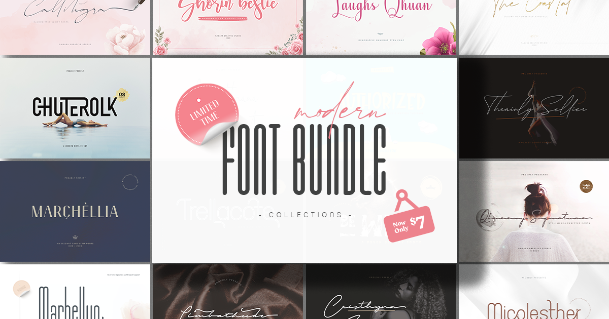 Modern Font Bundle Bundle · Creative Fabrica