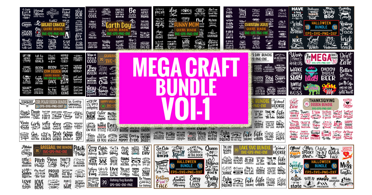 Mega Craft Bundle Bundle · Creative Fabrica