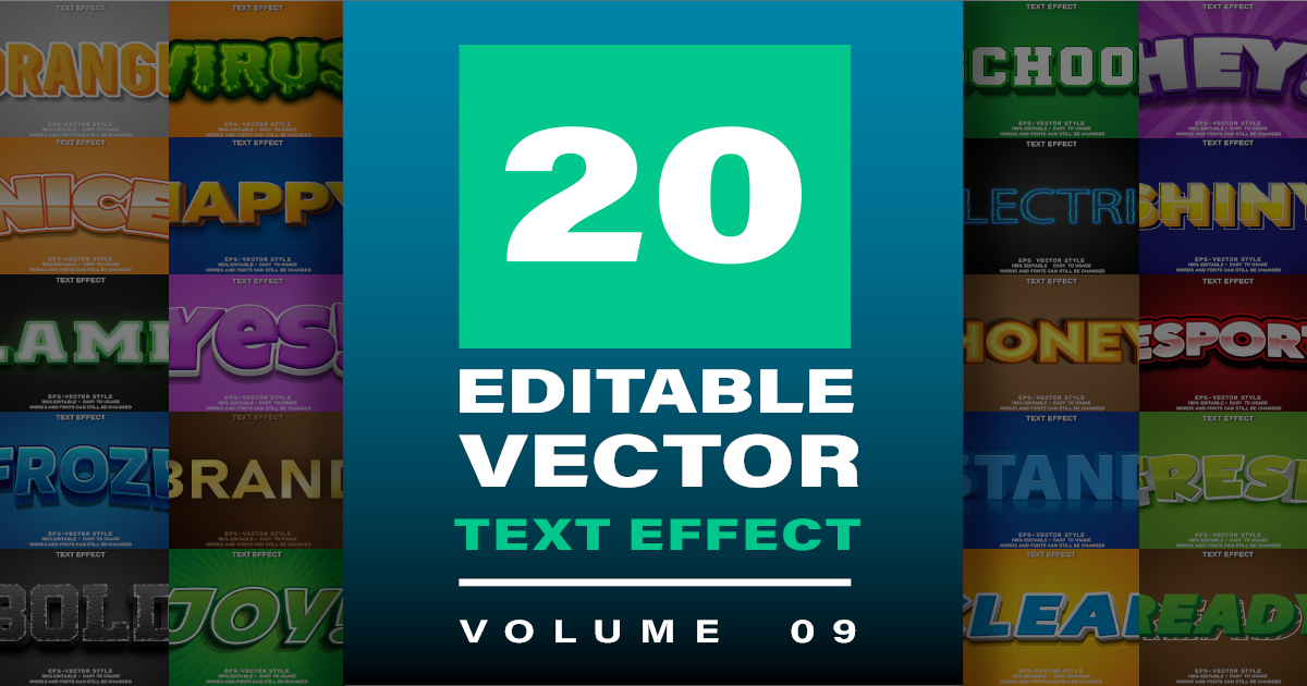 Text Effect Bundle - Vol 09 Bundle · Creative Fabrica