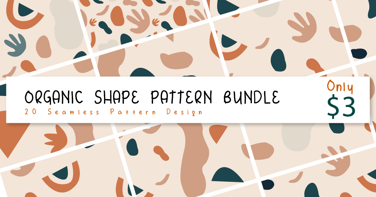 Organic Shape Pattern Bundle Bundle · Creative Fabrica