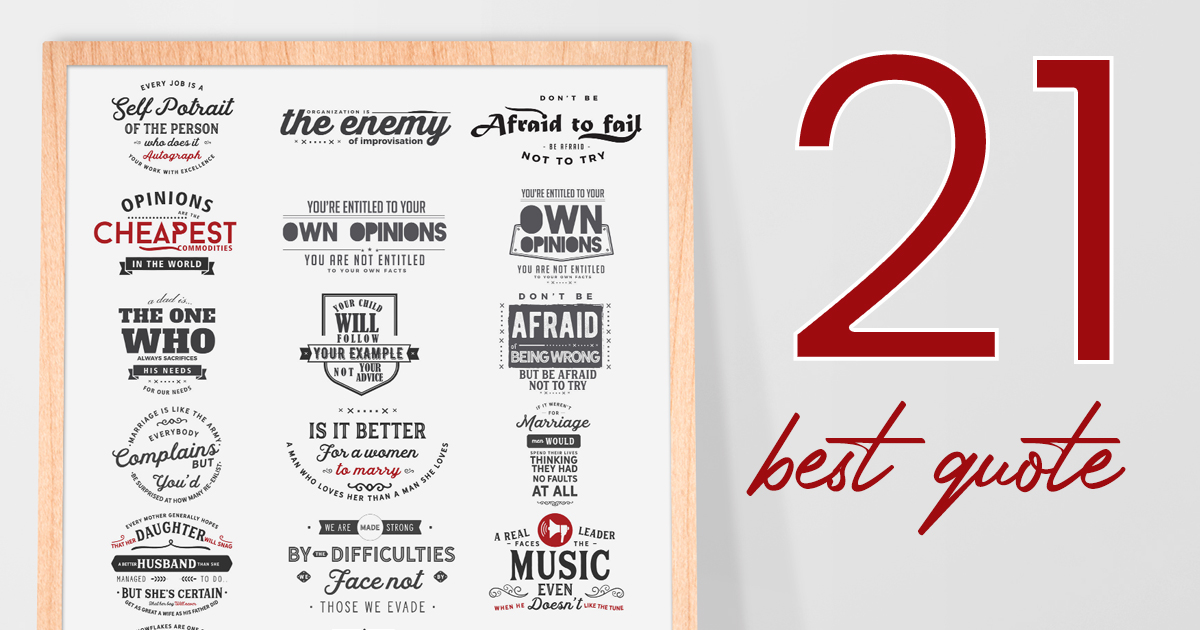 21 Best Quotes Bundle · Creative Fabrica