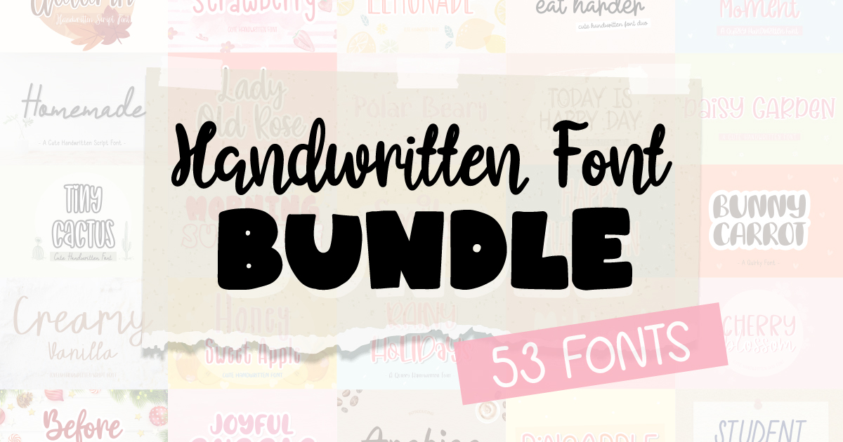 Handwritten Fonts Bundle Bundle · Creative Fabrica