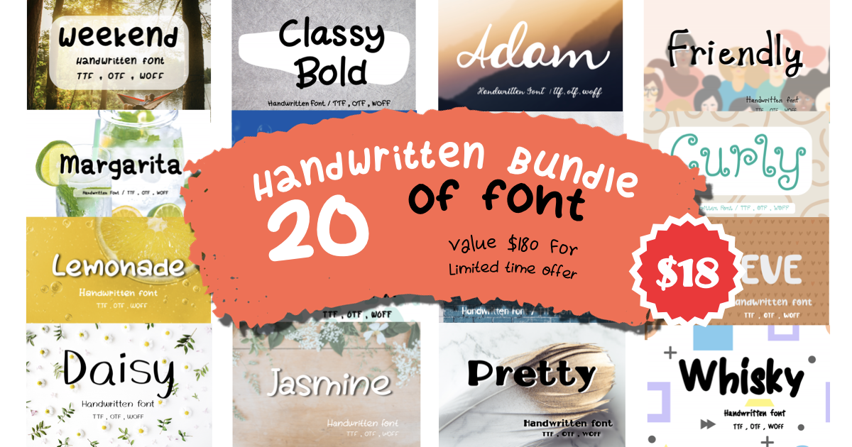 Handwritten Bundle Bundle · Creative Fabrica