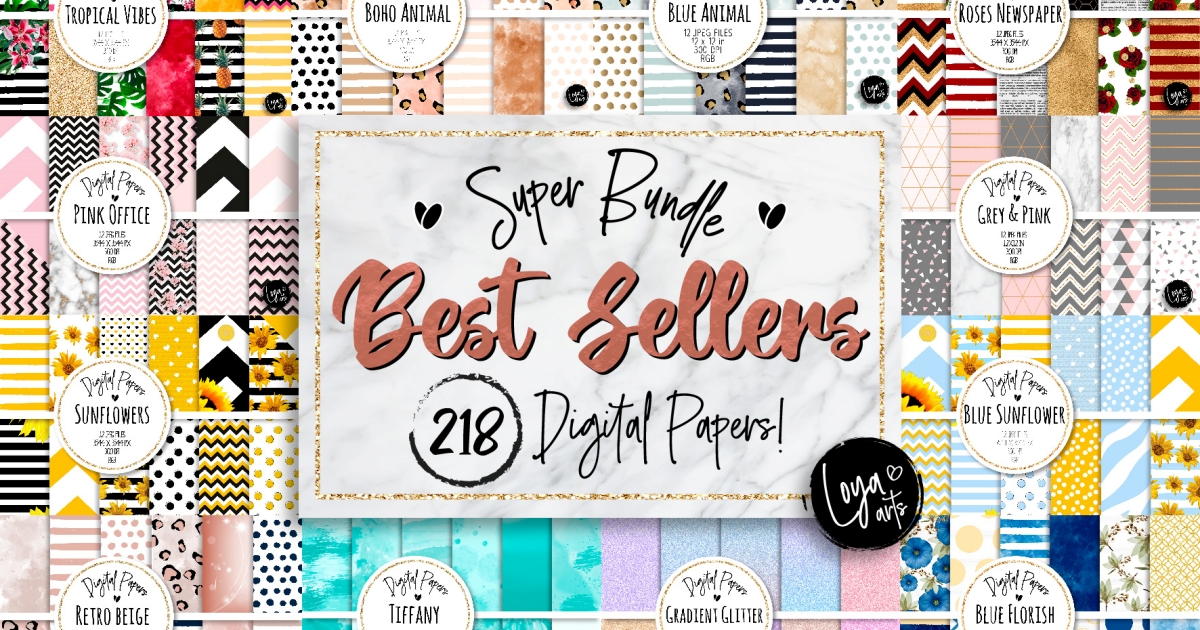 Digital Paper - Best Sellers Bundle Bundle · Creative Fabrica