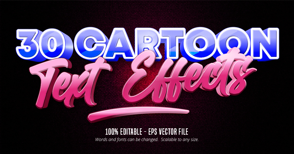 Cartoon Style Text Effect Bundle Vol.5 Bundle · Creative Fabrica