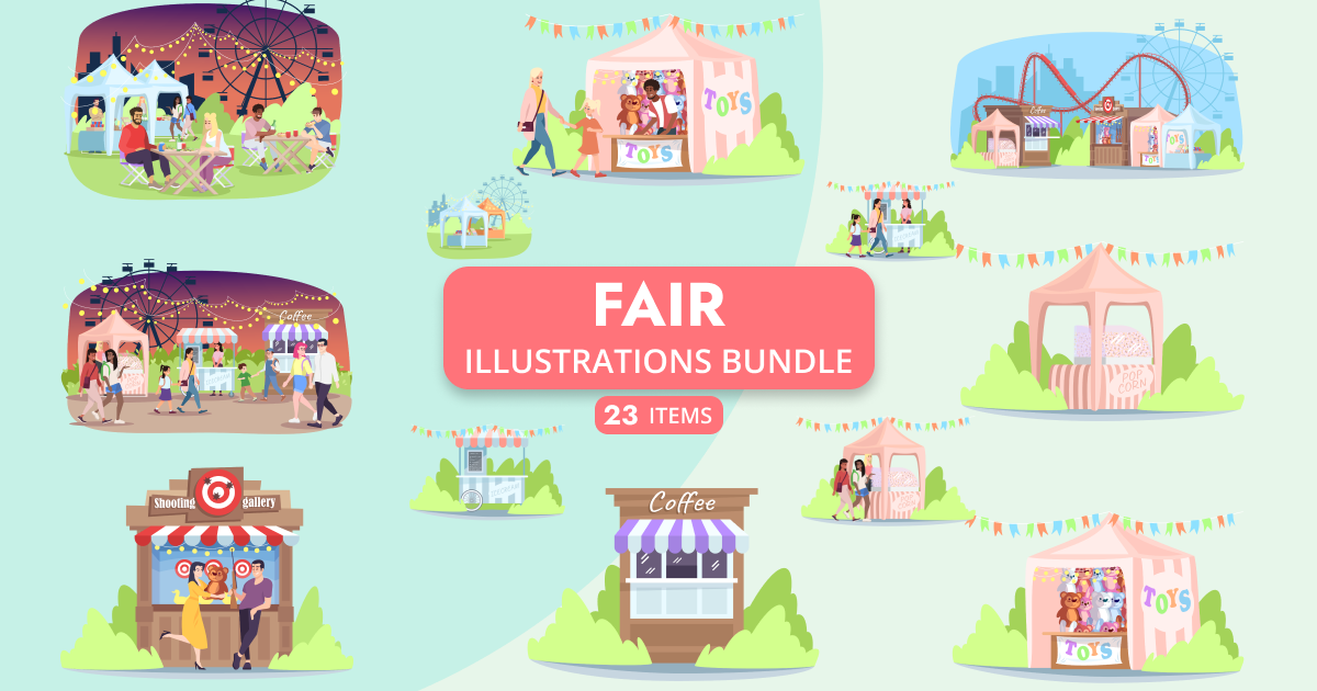 Fair Illustrations Bundle Bundle · Creative Fabrica