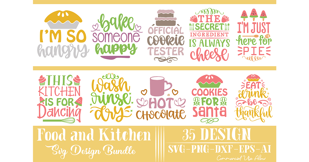 Food & Kitchen SVG Bundle Bundle · Creative Fabrica