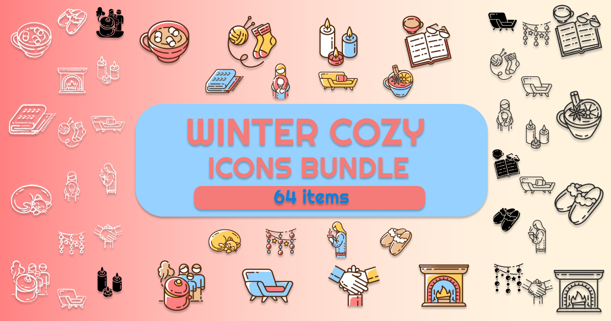Winter Icons Bundle Bundle · Creative Fabrica