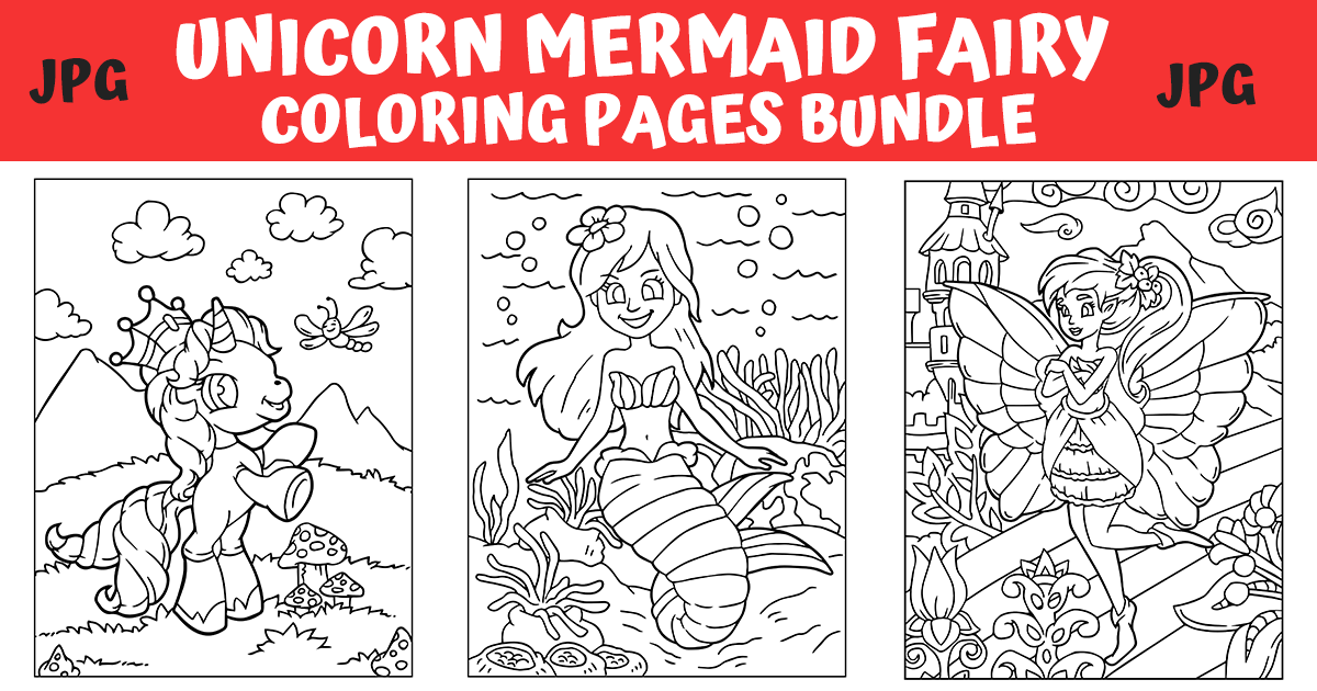 Unicorn Mermaid Fairy Bundle Bundle · Creative Fabrica