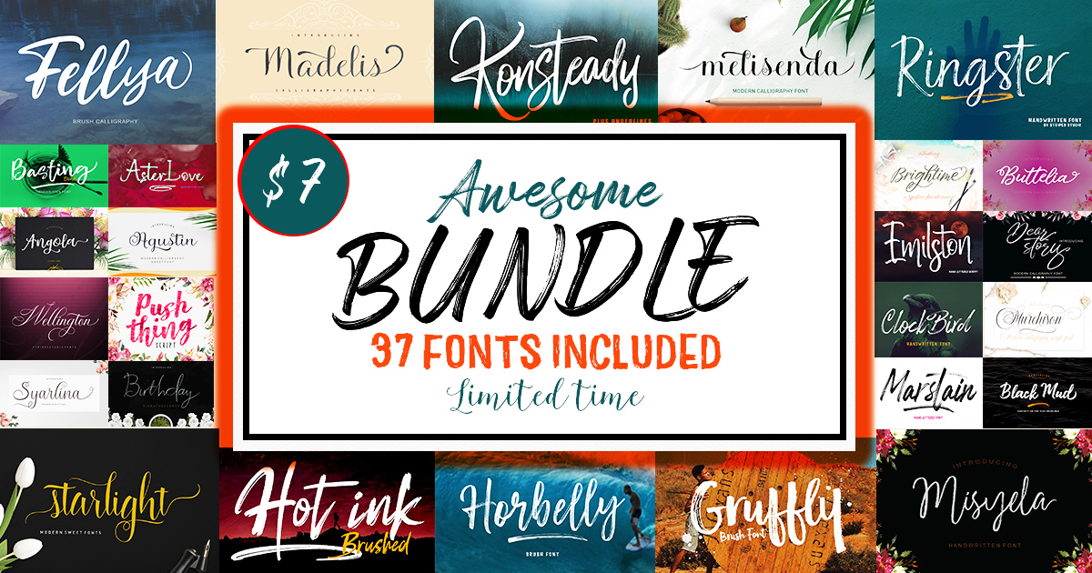 Awesome Fonts Bundle Bundle · Creative Fabrica