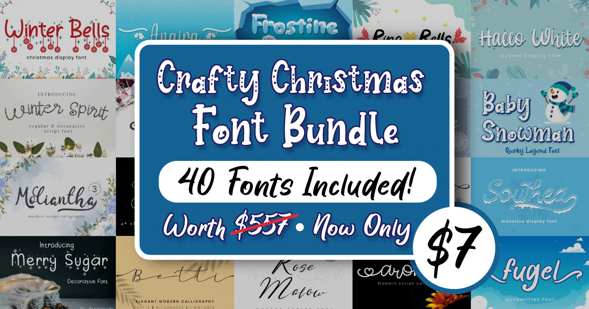 Crafty Christmas Font Bundle Bundle · Creative Fabrica