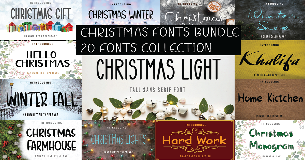 Christmas Fonts Bundle Bundle · Creative Fabrica