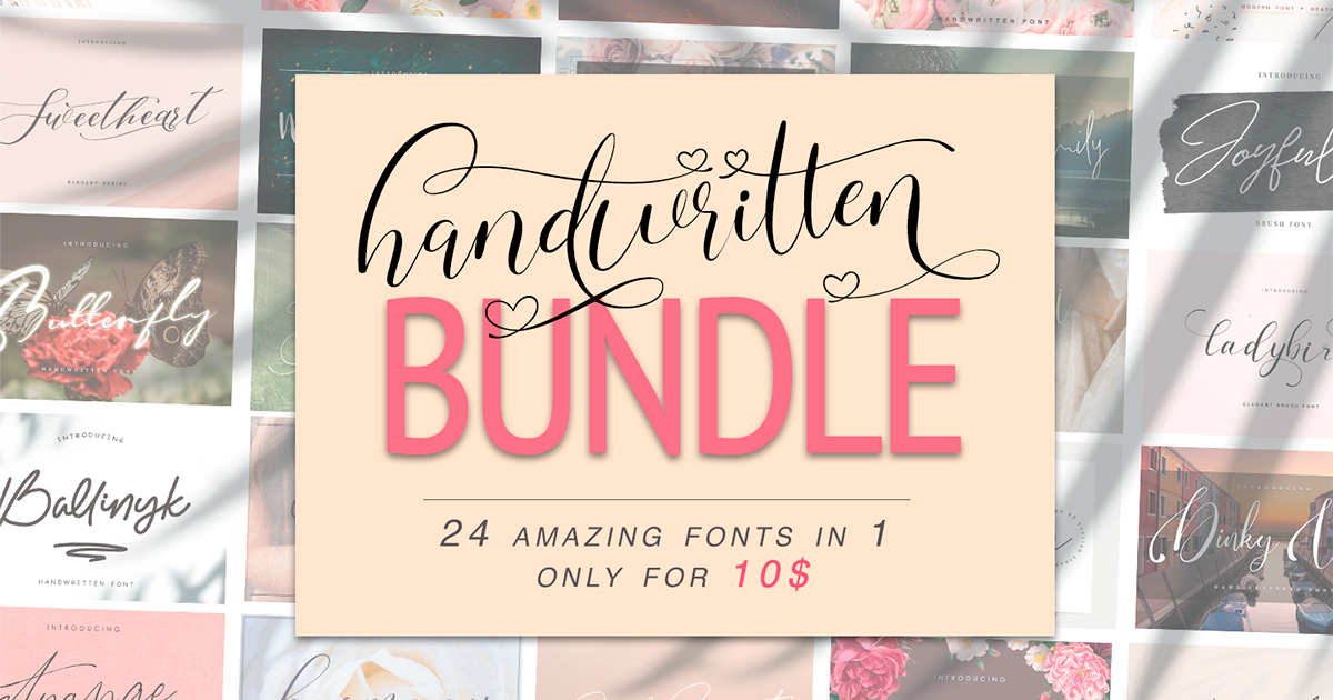 Handwritten Font Bundle Bundle · Creative Fabrica