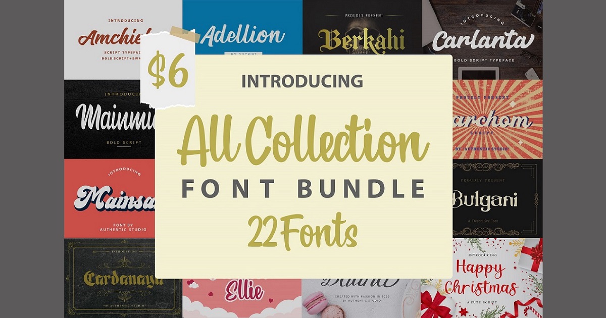 All Collection Font Bundle Bundle · Creative Fabrica