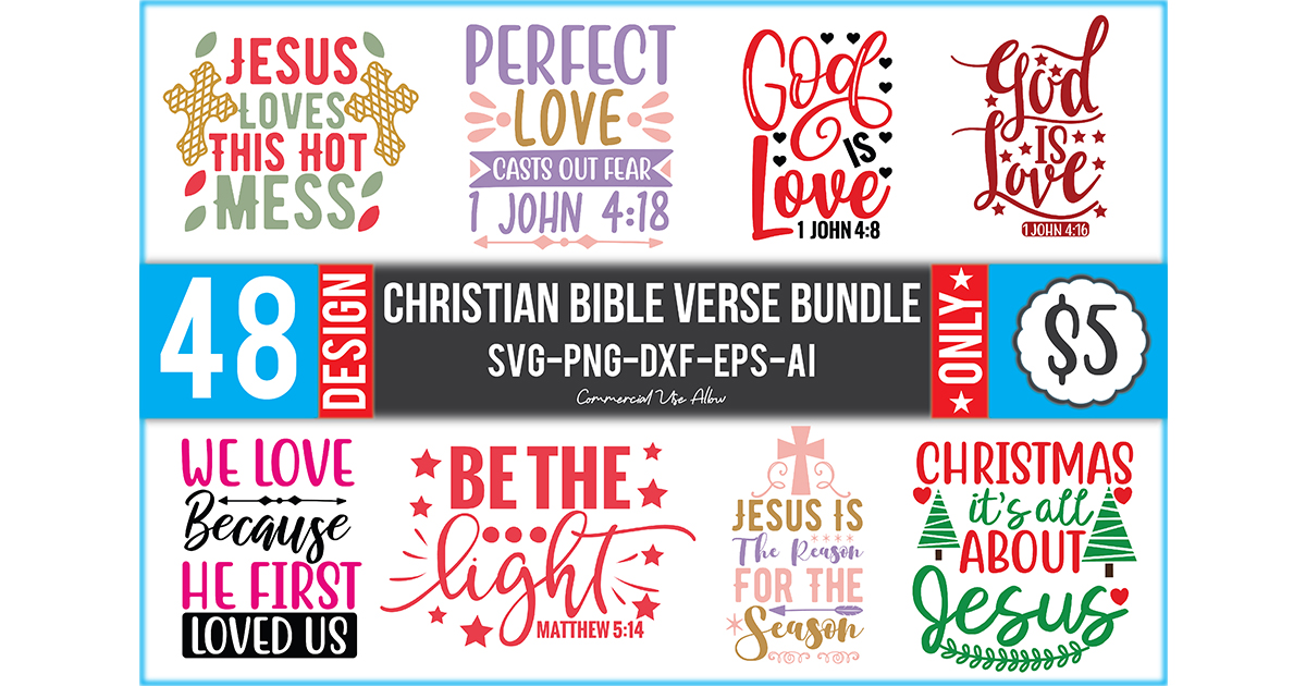 Christian Bible Verse Bundle Bundle · Creative Fabrica