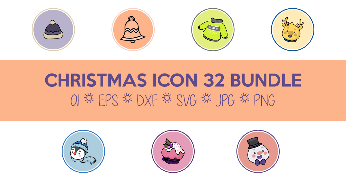 Christmas Icon Bundle Bundle · Creative Fabrica