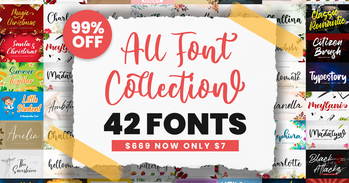All Font Collection Bundle Bundle · Creative Fabrica