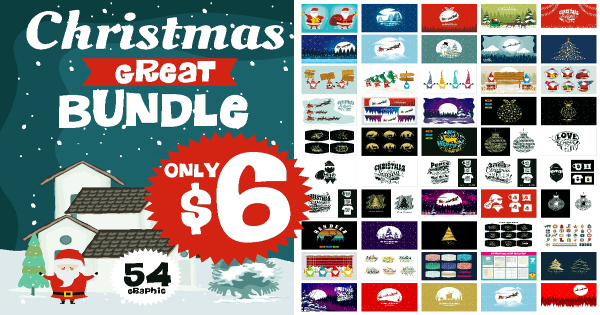 Great Christmas Bundle Bundle · Creative Fabrica
