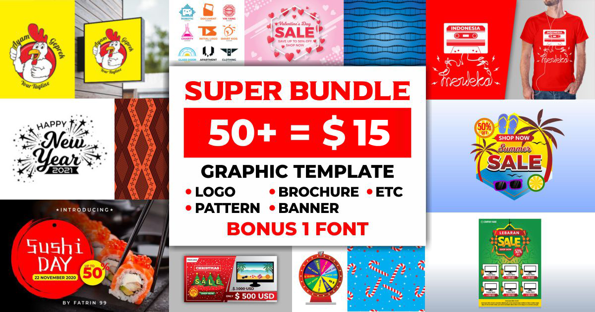 Super Bundle - Graphic Templates Bundle · Creative Fabrica