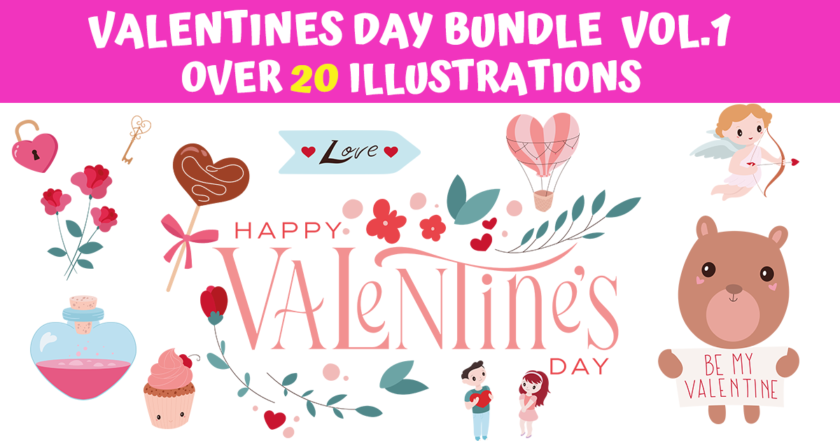Valentines Day Bundle Vol. 1 Bundle · Creative Fabrica