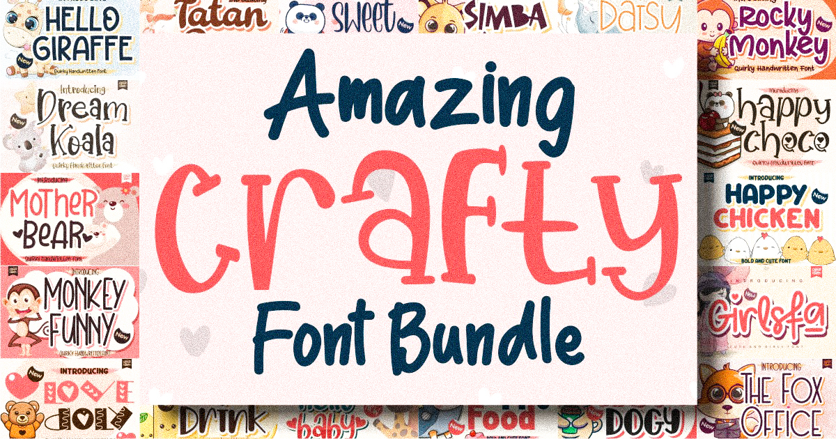Amazing Crafty Font Bundle Bundle · Creative Fabrica