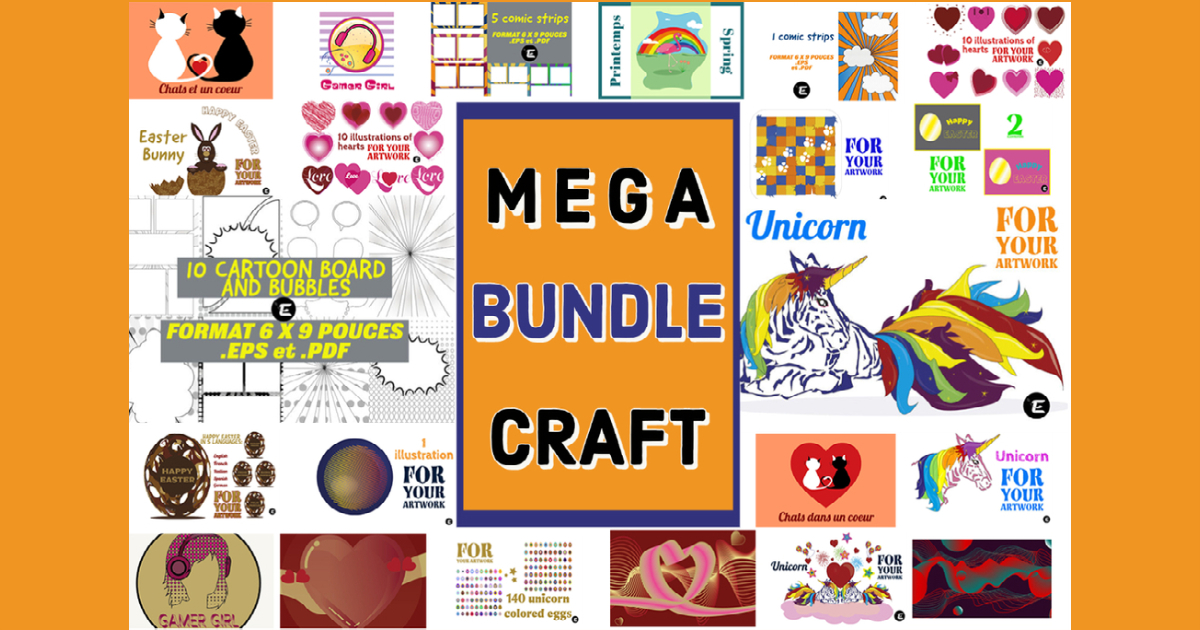 Mega Craft Bundle Bundle · Creative Fabrica