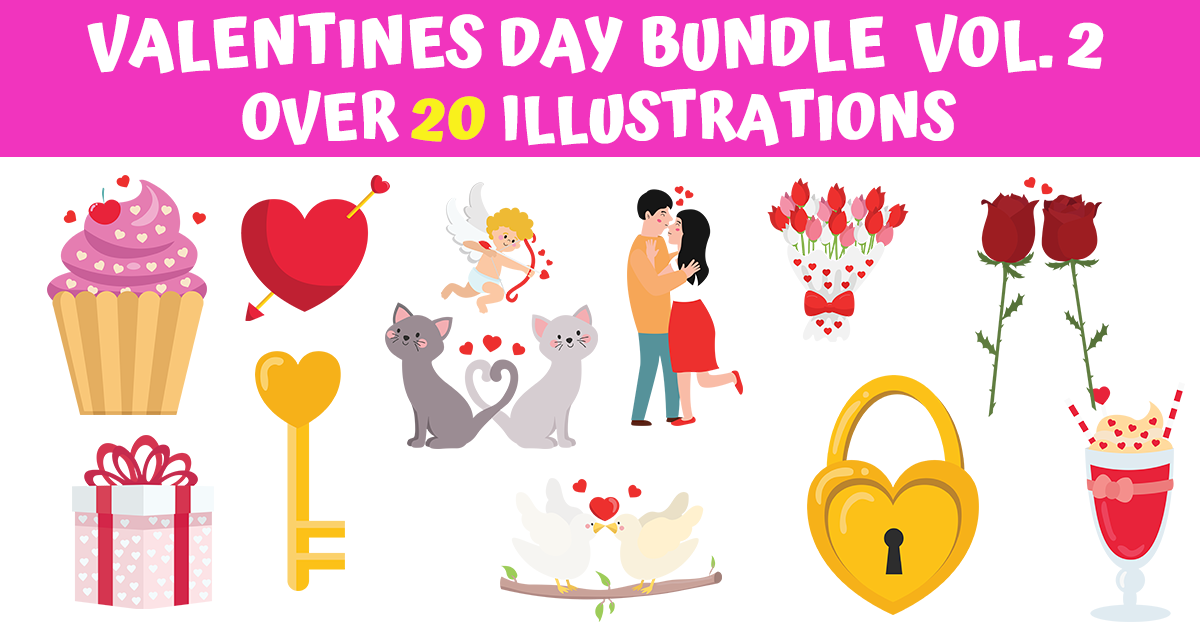 Valentine's Day Bundle Vol. 2 Bundle · Creative Fabrica
