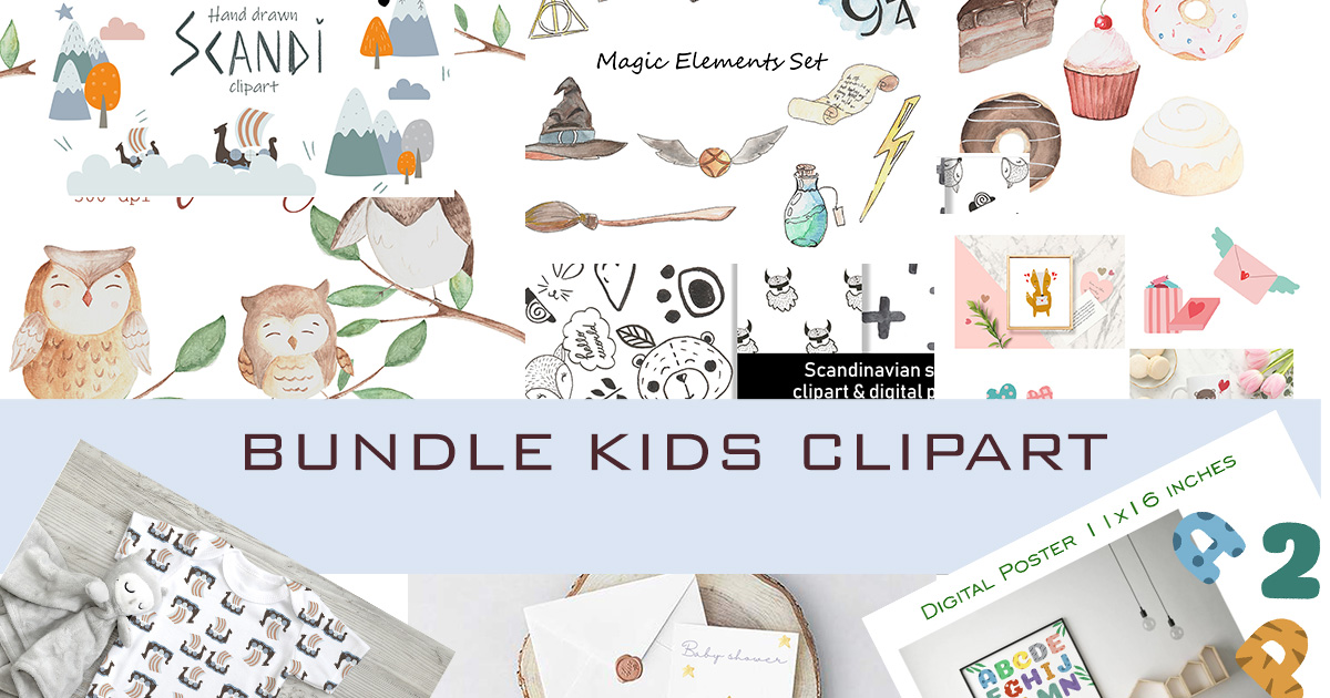 Kids Clipart Bundle Bundle · Creative Fabrica