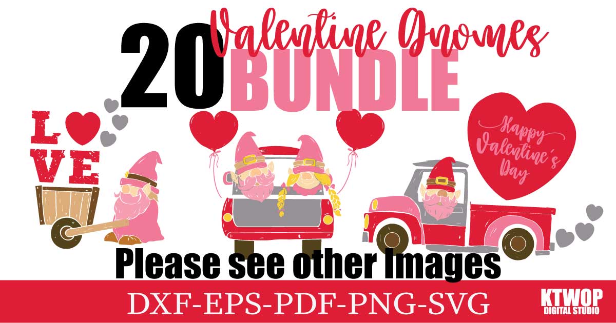 Gnomes Valentine's Day Bundle Bundle · Creative Fabrica