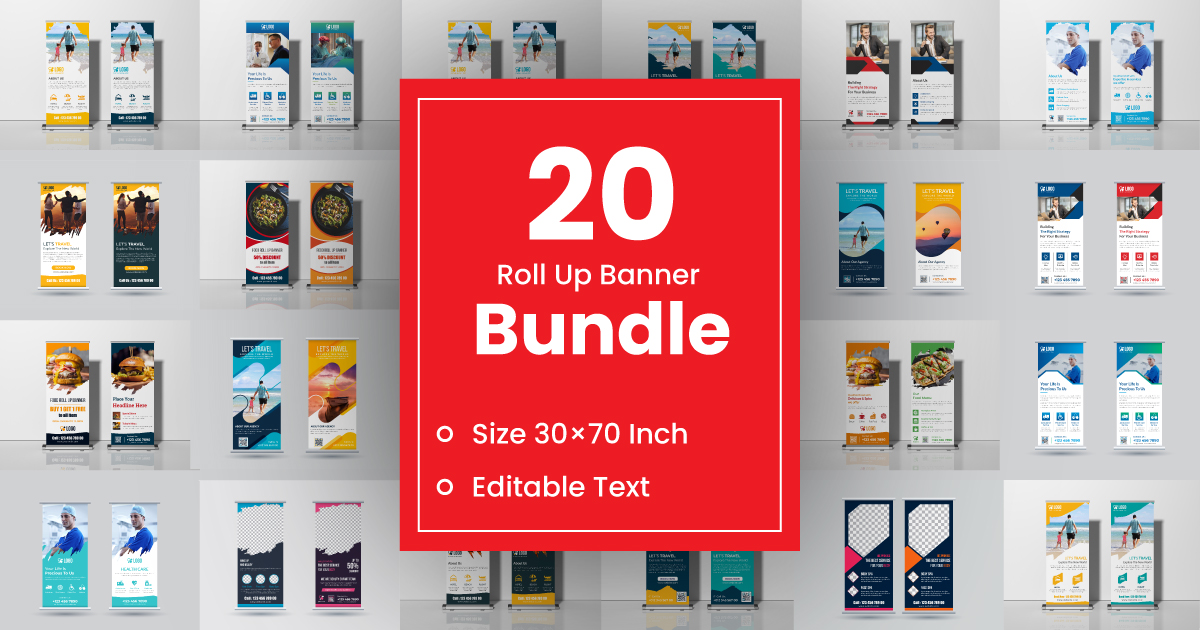 Roll Up Banner Bundle Bundle · Creative Fabrica