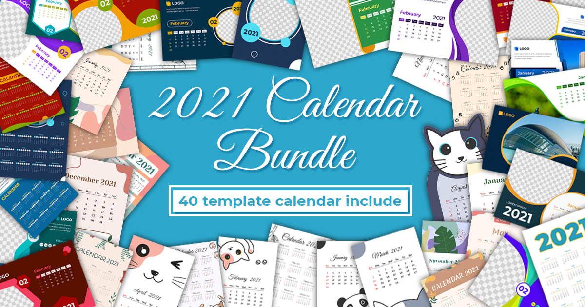 2021 Calendar Template Bundle Bundle · Creative Fabrica