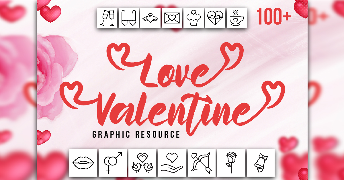 Love Valentine Bundle Bundle · Creative Fabrica
