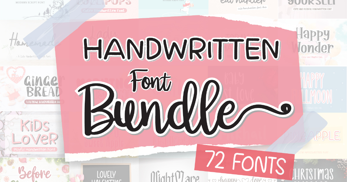 Handwritten Fonts Bundle Bundle · Creative Fabrica