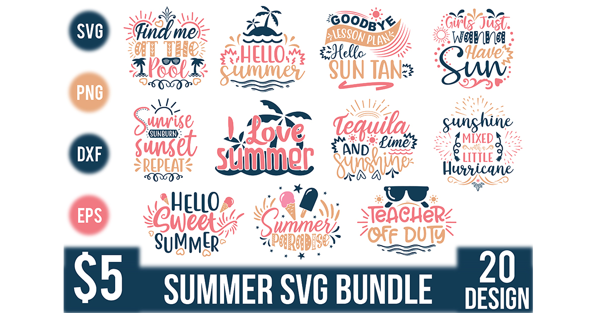 Summer SVG Bundle Bundle · Creative Fabrica