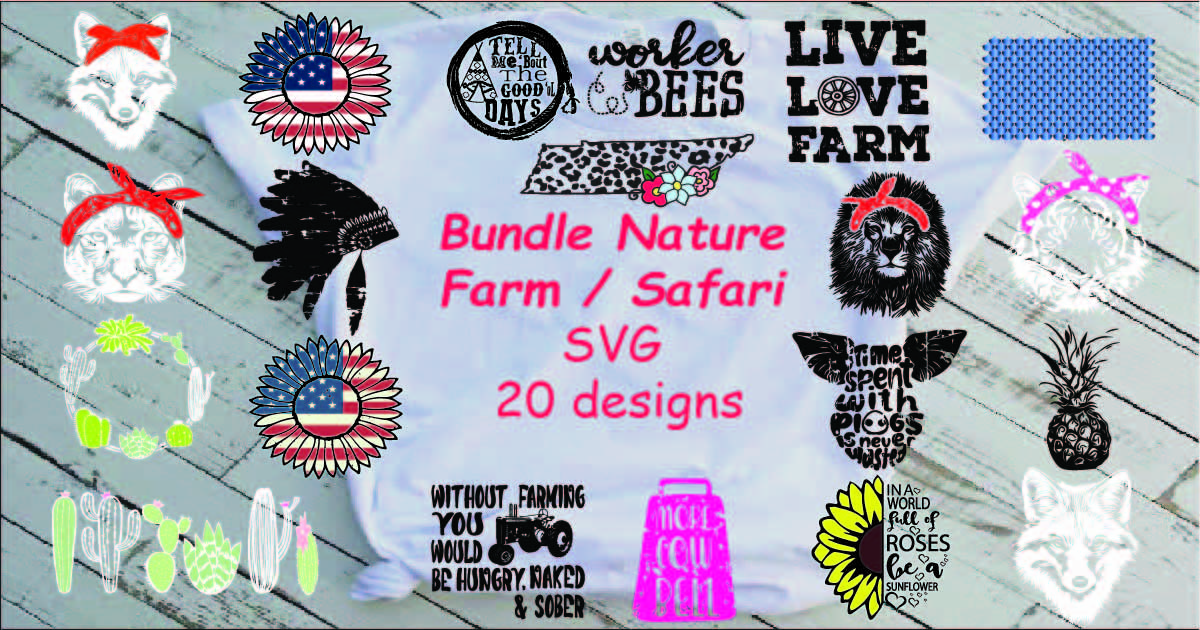 Nature, Farm & Safari Bundle Bundle · Creative Fabrica