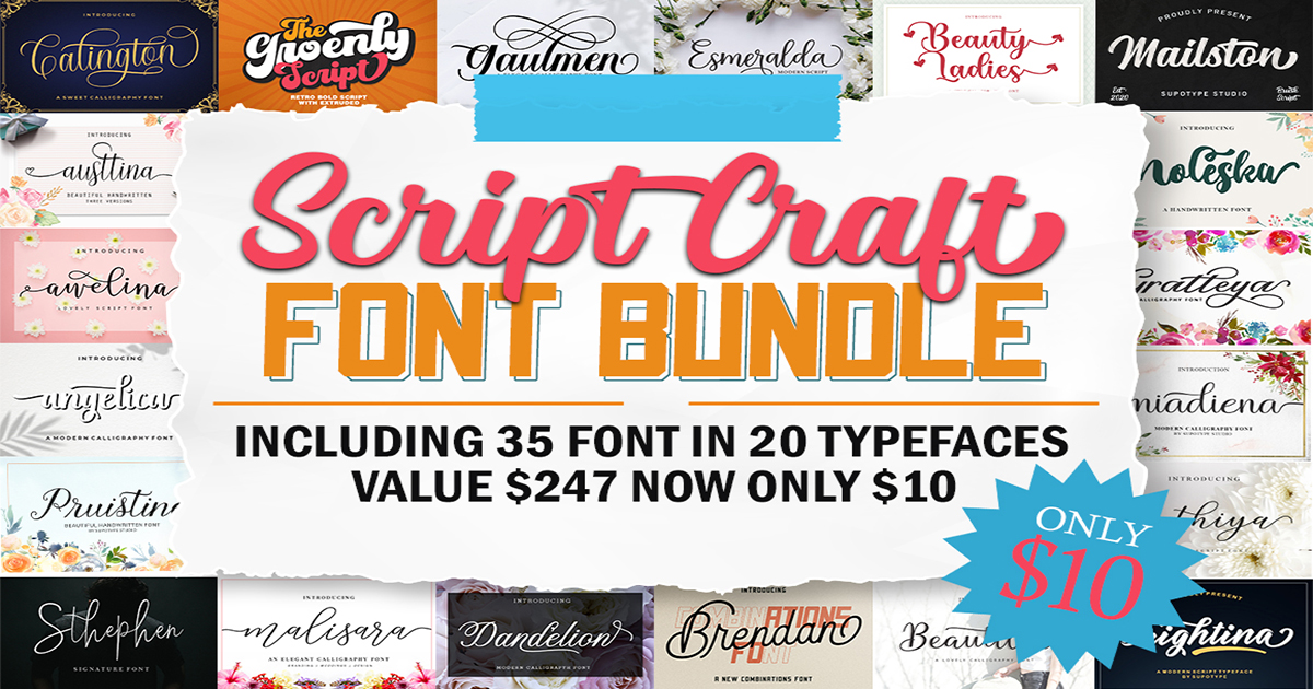 The Delightful Font Bundle Bundle · Creative Fabrica