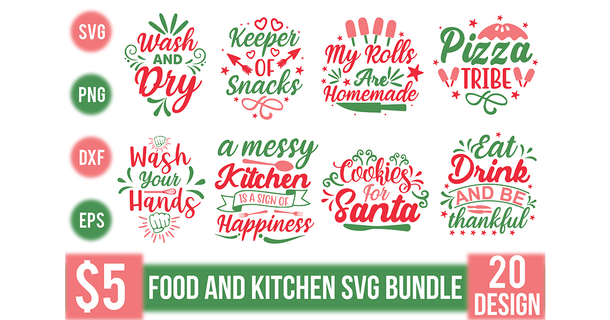 Food and Kitchen SVG Bundle Bundle · Creative Fabrica